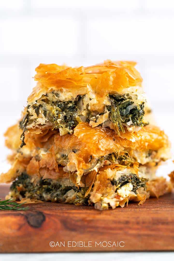 Classic Spanakopita Recipe (Greek Spinach Pie) - An Edible Mosaic™