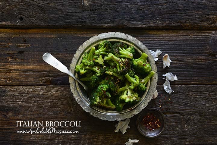 Italian Broccoli (Spicy Garlic Broccoli Recipe) - An Edible Mosaic™