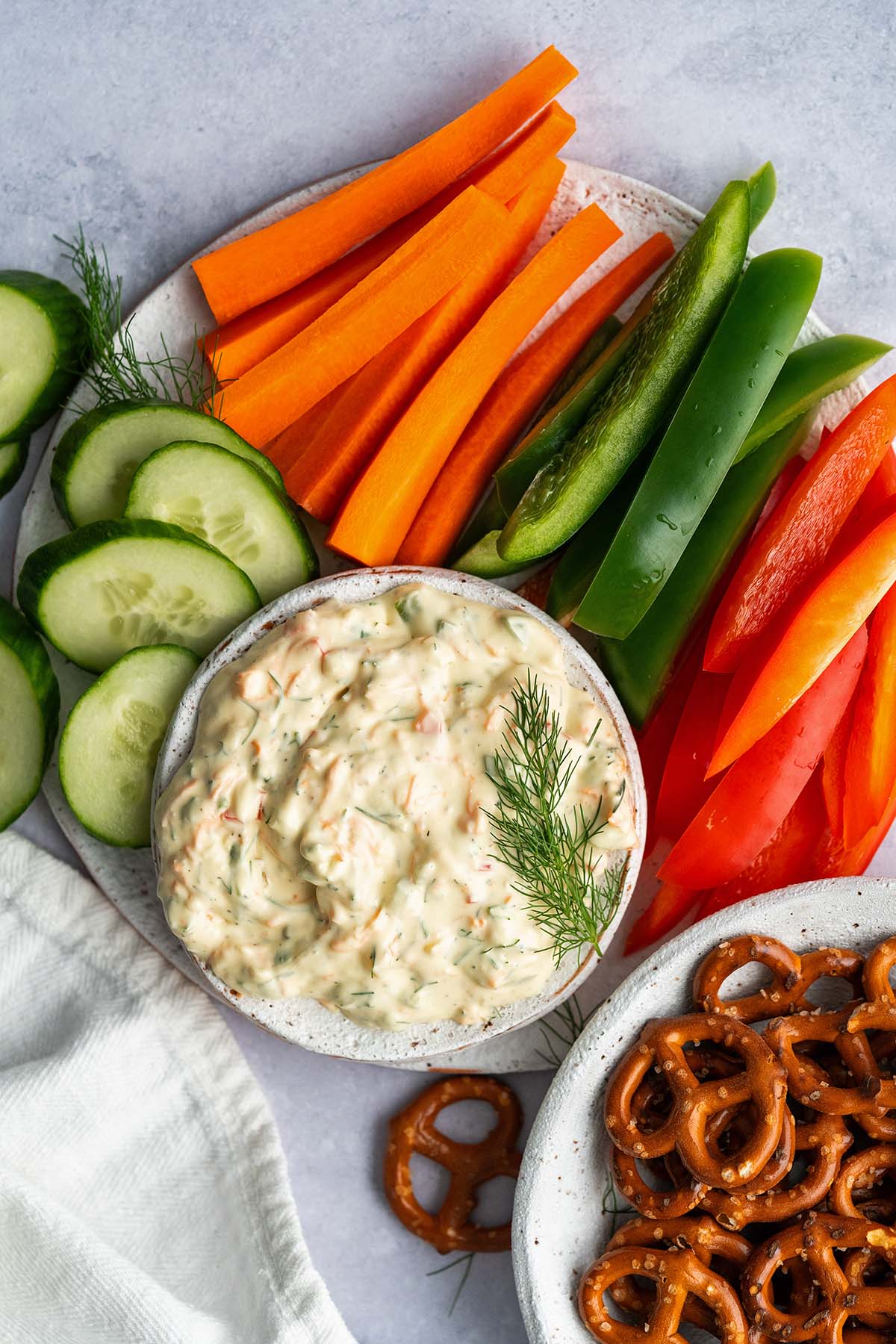Vegetable Cream Cheese Dip - An Edible Mosaic™