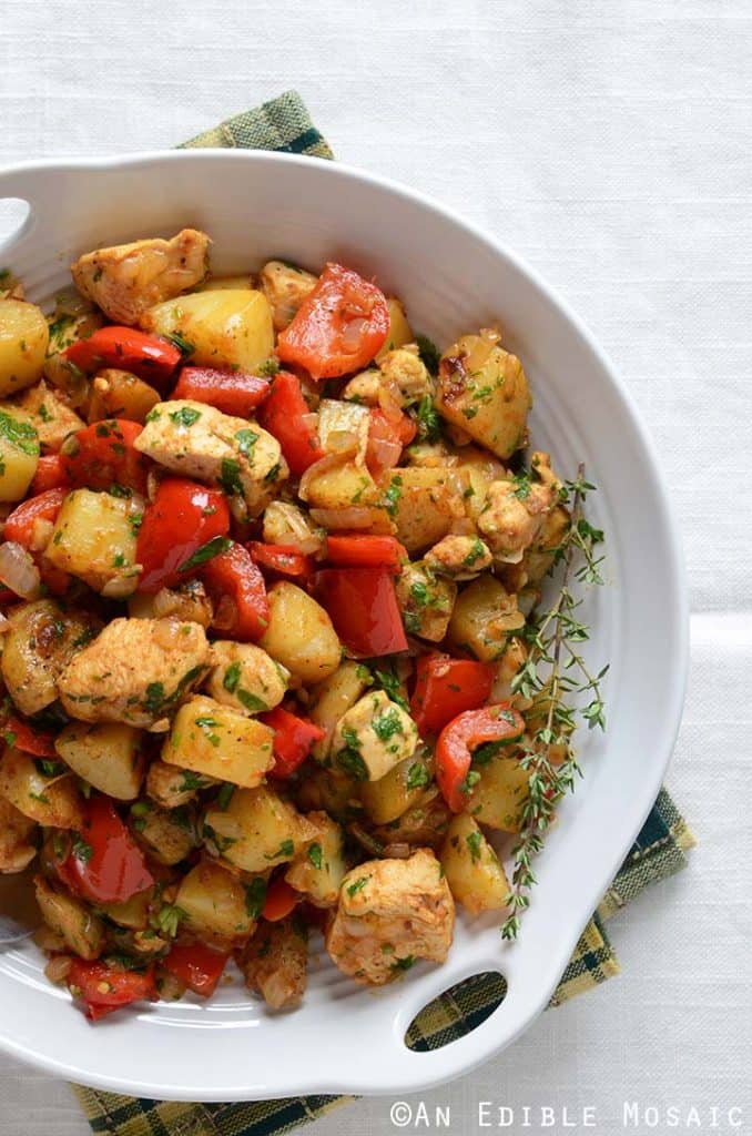 Leftover Turkey Hash Recipe with Vegetables - An Edible Mosaic™