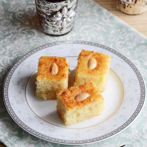 Basbousa Recipe aka Harissa Dessert (Middle Eastern Coconut Semolina ...