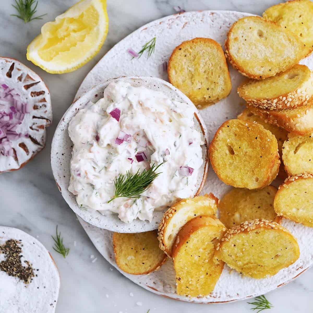 The Best Easy Smoked Salmon Dip Recipe - An Edible Mosaic™