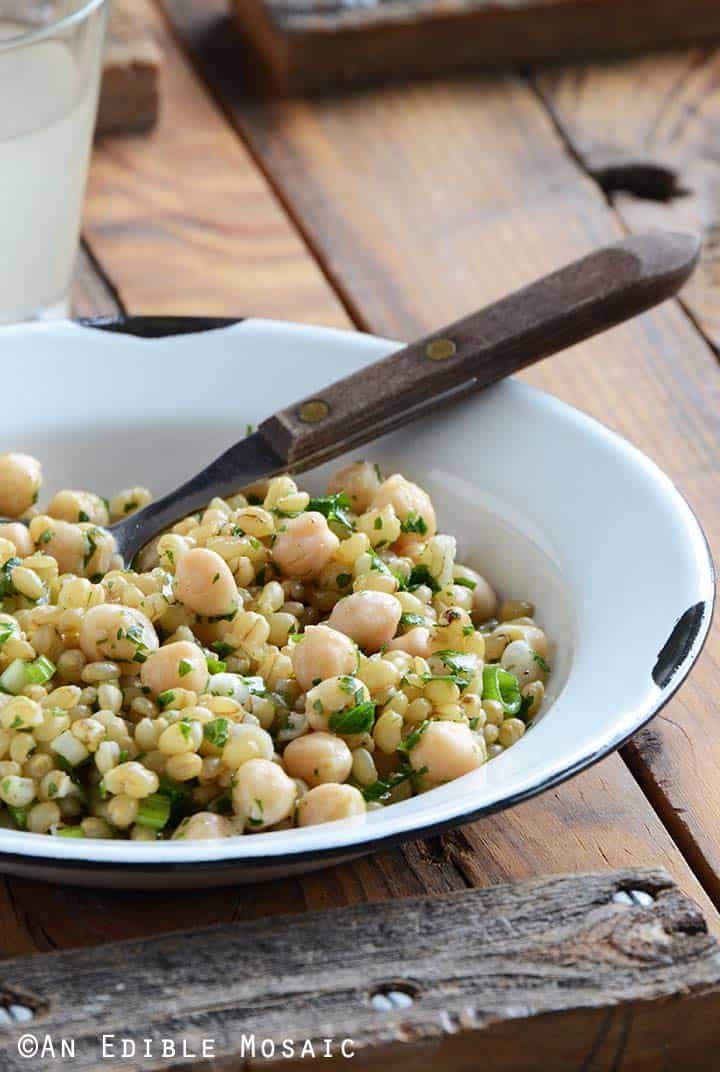 Lemony Chickpea and Herb Wheat Berry Salad Recipe - Try a New Grain ...