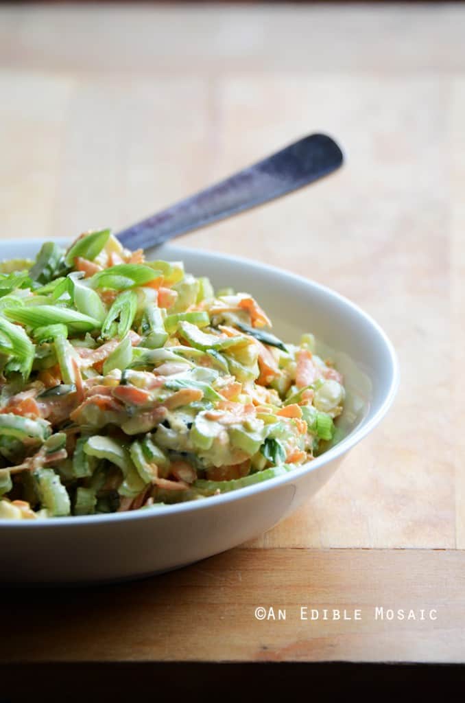 Spicy Blue Cheese Celery Slaw - An Edible Mosaic™