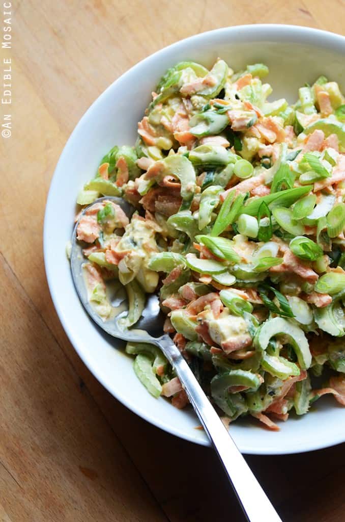 Spicy Blue Cheese Celery Slaw - An Edible Mosaic™