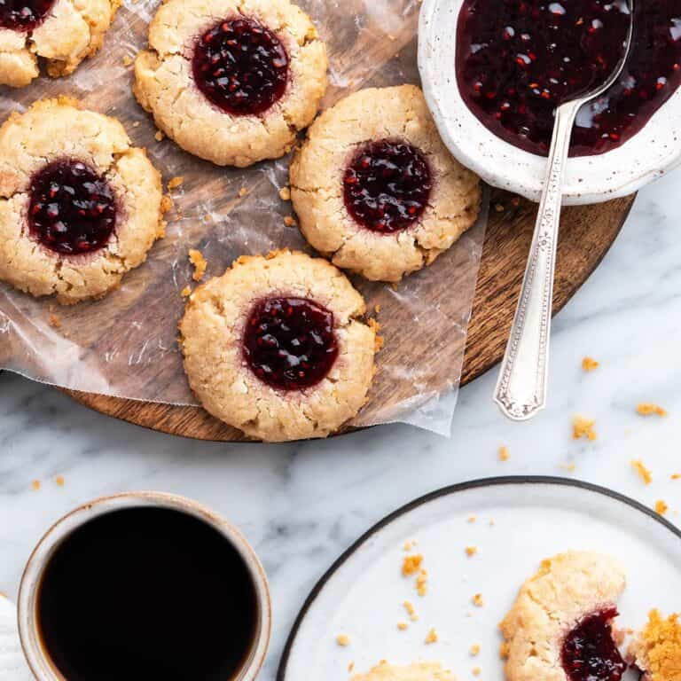 The Best Vegan Thumbprint Cookies Recipe with Raspberry Jam - An Edible ...
