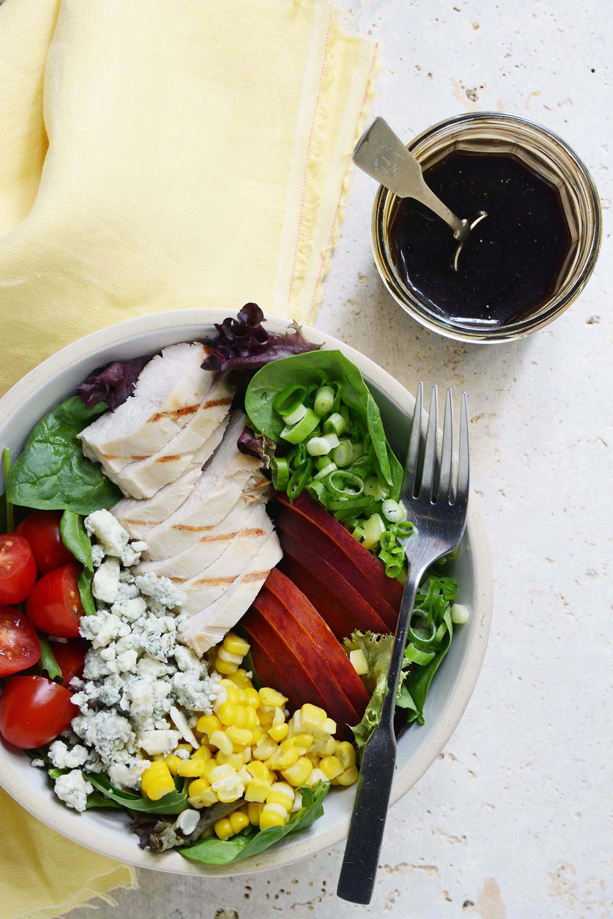 Simple Grilled Chicken Salad Recipe with Balsamic Syrup - An Edible Mosaic™
