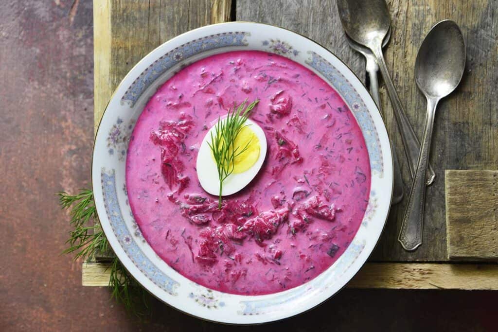 Polish Cold Beet Soup (Chłodnik) - An Edible Mosaic™