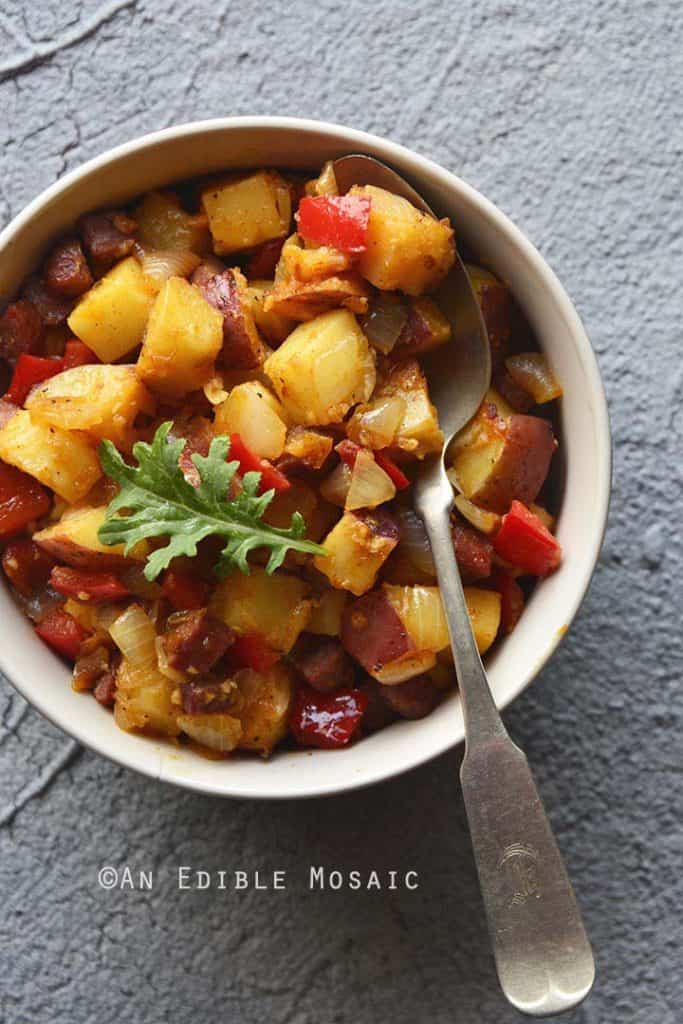 Andouille Sausage, Bell Pepper, and Red Potato Hash {Gluten-Free} - An ...