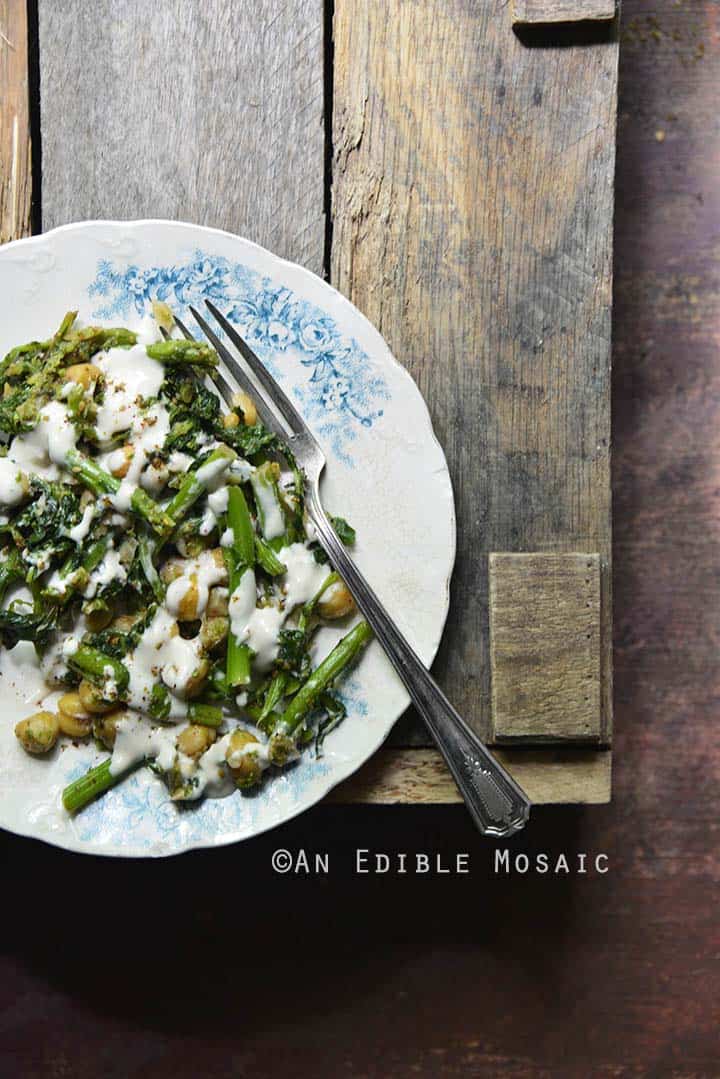 Braised Broccoli Rabe with Chickpeas, Za’atar, and Tahini Drizzle ...
