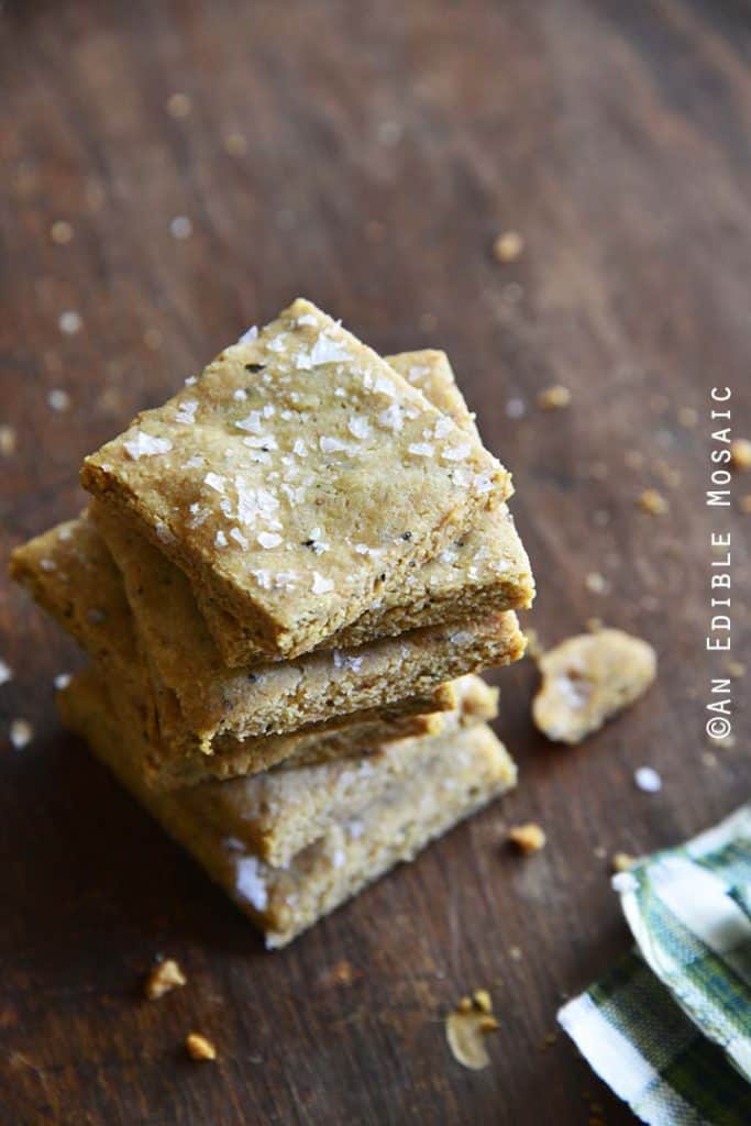 Savory Parmesan-Garlic Crackers {Gluten-Free} - An Edible Mosaic™