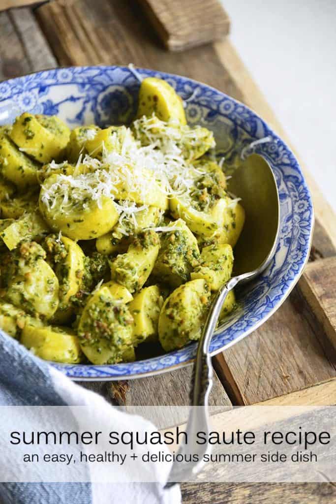 Basil Pesto Summer Squash Sauté (Easy Summer Side Dish Recipe)