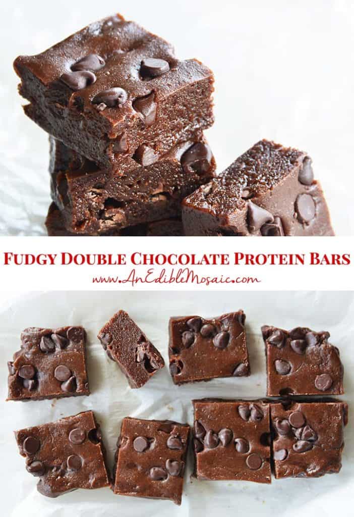 Fudgy Double Chocolate Protein Bars - An Edible Mosaic™