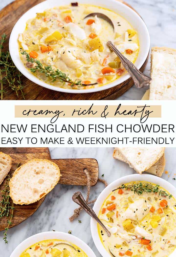 Easy Creamy New England Fish Chowder Recipe - An Edible Mosaic™