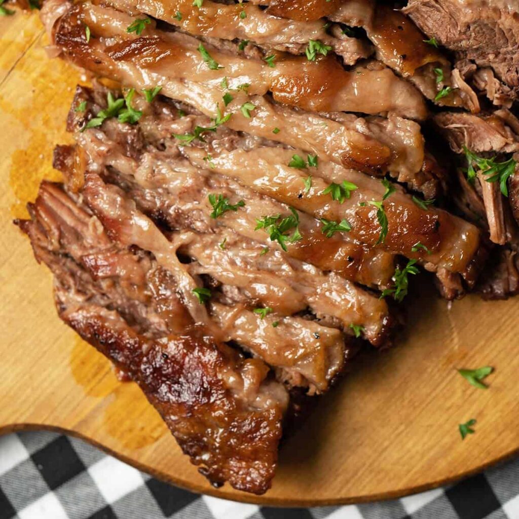 How to Cook Brisket in the Oven {video} - An Edible Mosaic™