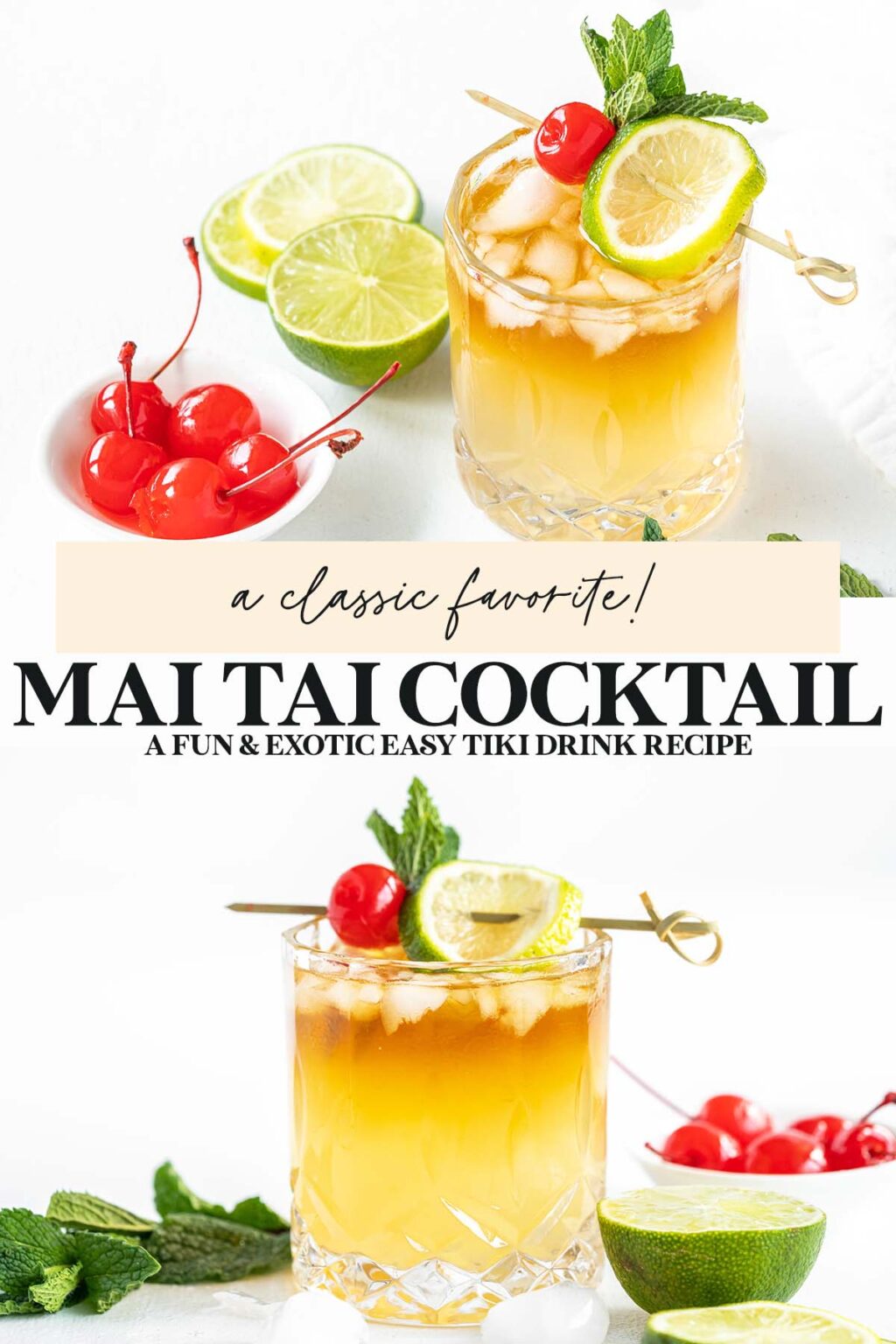 Classic Mai Tai Drink Recipe - An Edible Mosaic™