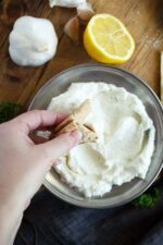 Easy 3-Ingredient Authentic Toum Recipe (Garlic Sauce) - An Edible Mosaic™