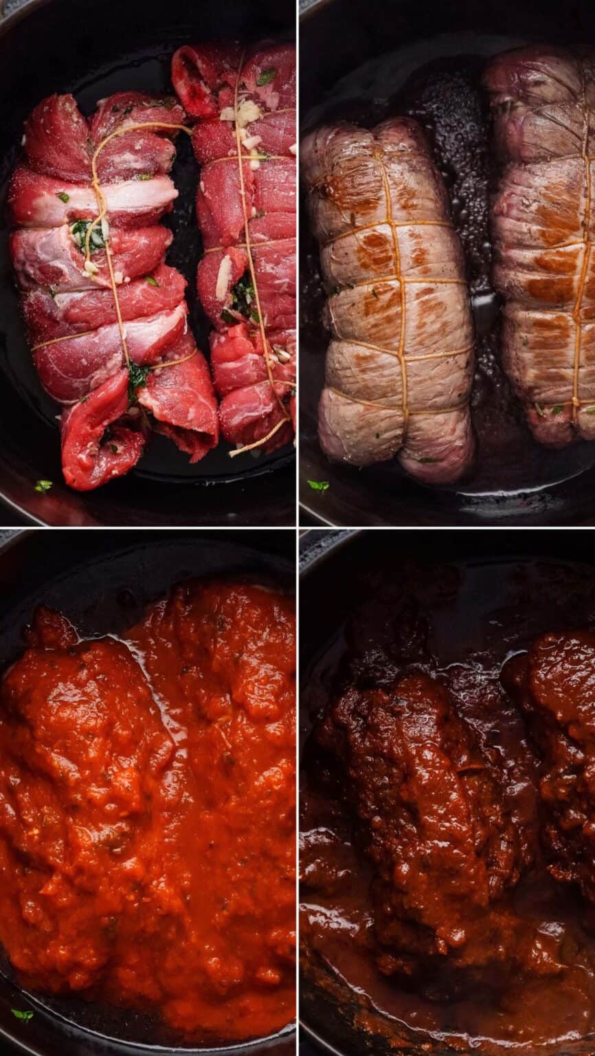 Italian Beef Braciole Recipe with Spinach and Provolone {video} - An ...