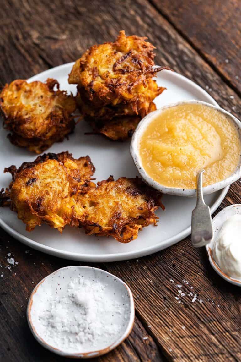 Crispy Potato Latkes Recipe with Caramelized Onion - The Best Easy ...