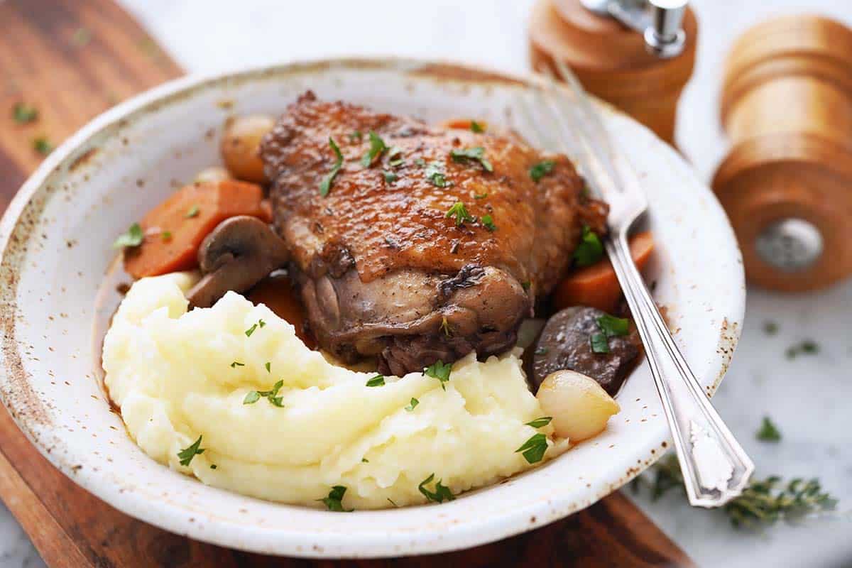 Coq au Vin Recipe (French Chicken in Wine) - An Edible Mosaic™