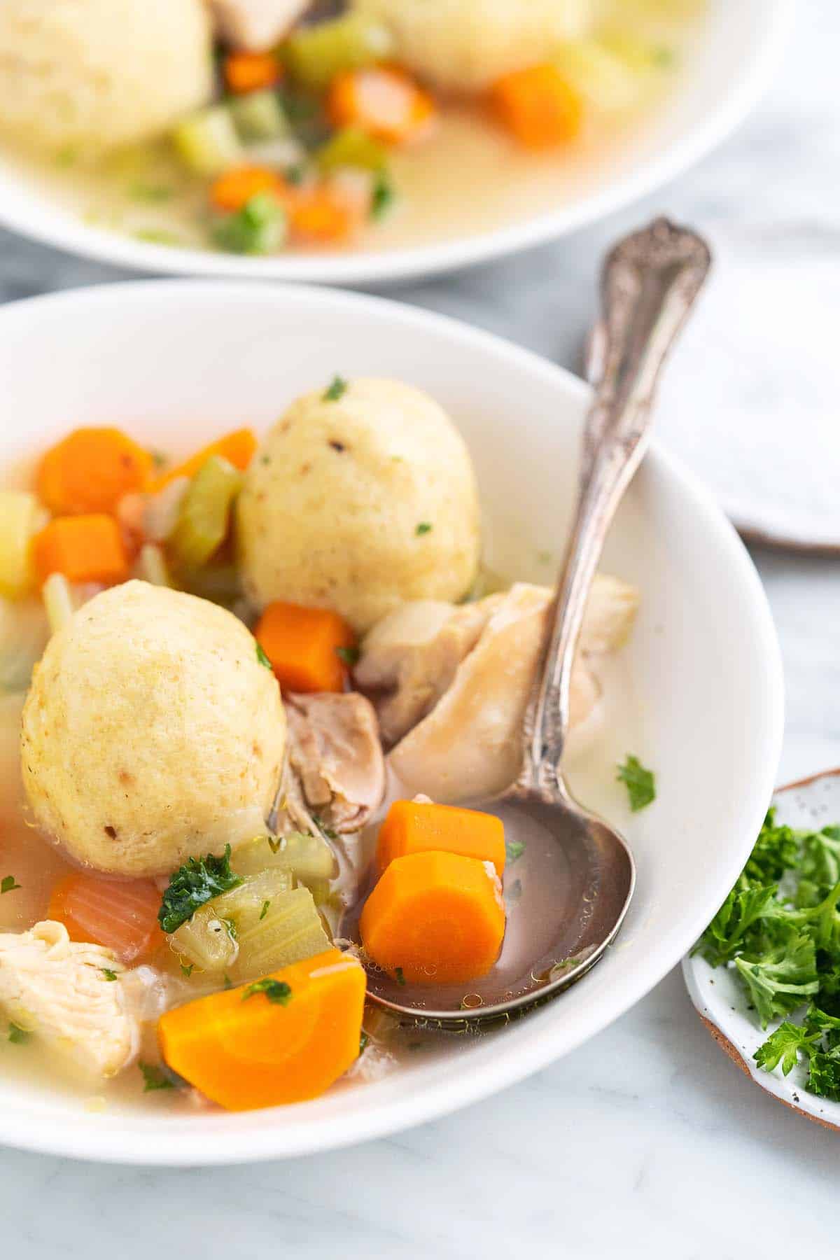 The Best Easy Chicken Matzo Ball Soup Recipe (Kneidlach) - An Edible ...