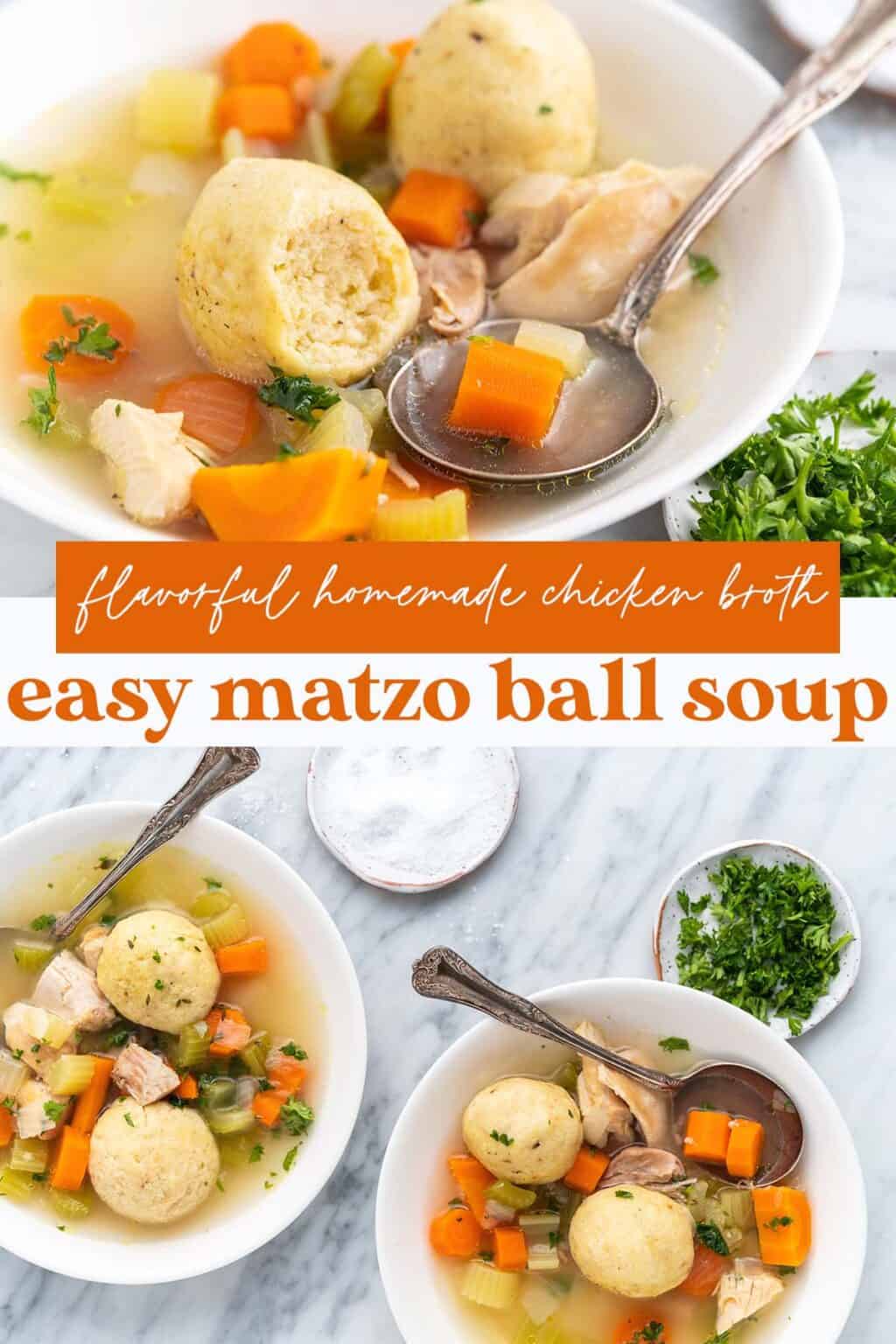 The Best Easy Chicken Matzo Ball Soup Recipe (Kneidlach) - An Edible ...