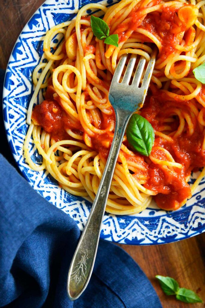 Spaghetti Marinara Recipe - An Edible Mosaic™