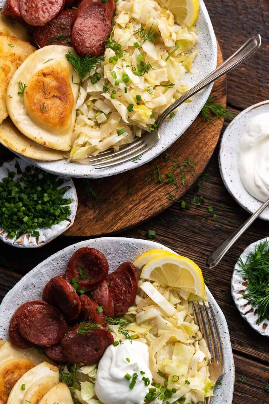 30 Minute Kielbasa and Pierogi Bowls Recipe - An Edible Mosaic™
