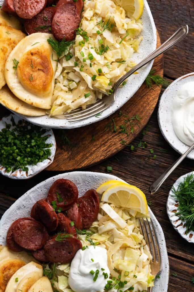 30 Minute Kielbasa and Pierogi Bowls Recipe - An Edible Mosaic™
