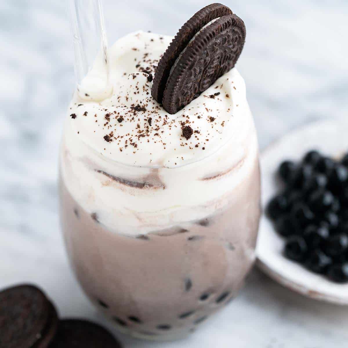 Oreo Milk Tea (aka Oreo Boba) - An Edible Mosaic™