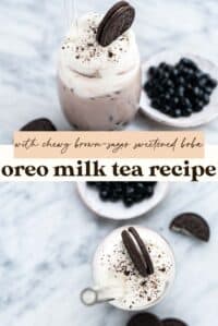 Oreo Milk Tea (aka Oreo Boba) - An Edible Mosaic™