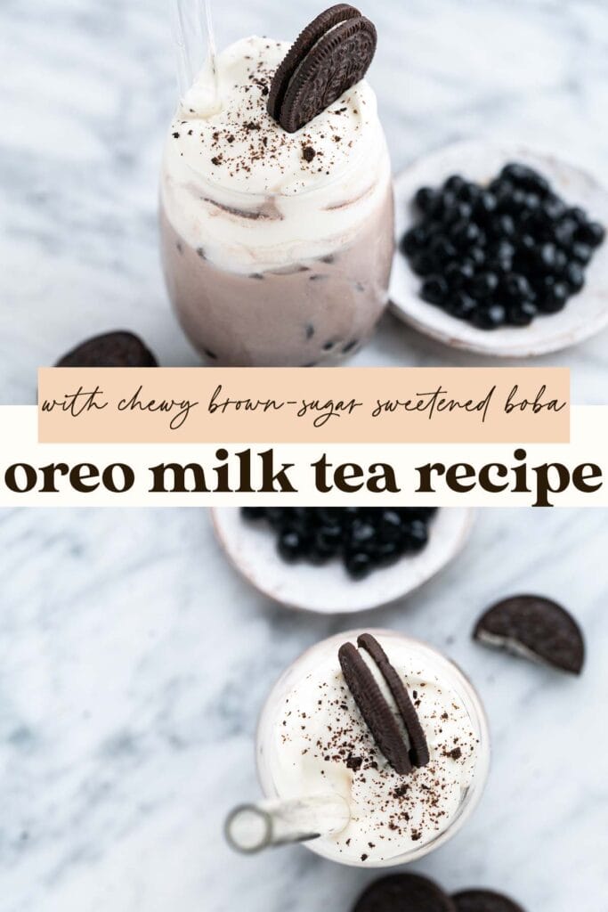 Oreo Milk Tea (aka Oreo Boba) - An Edible Mosaic™