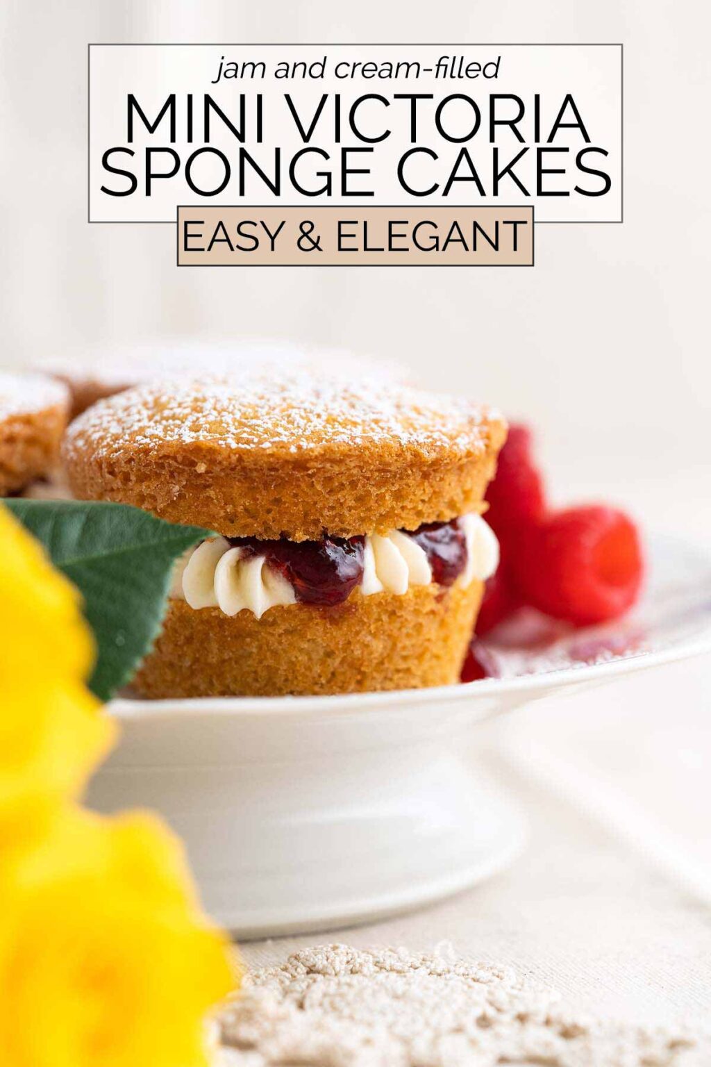 Mini Victoria Sponge Cake Recipe (Easy to Make as Cupcakes!) - An ...