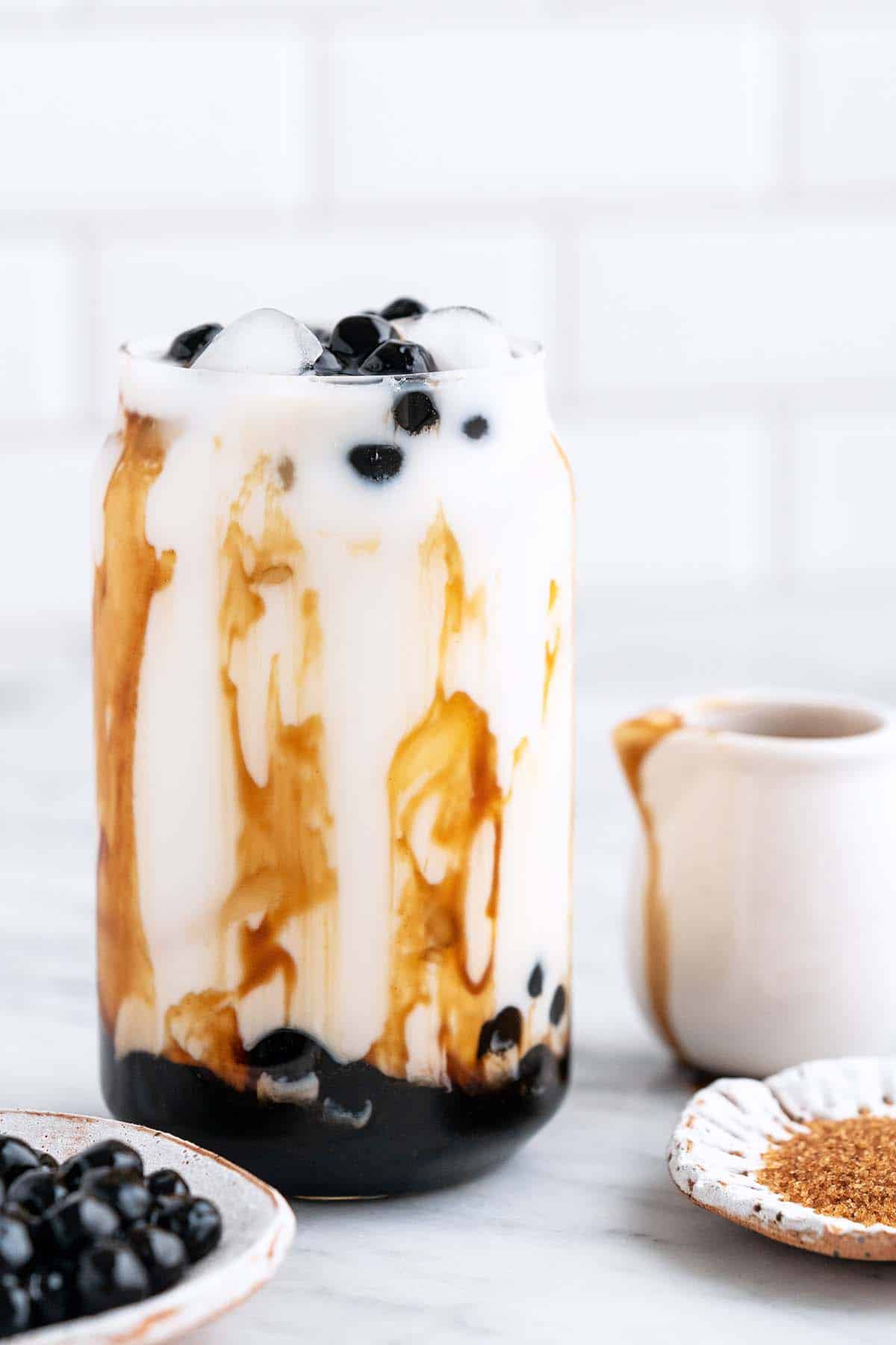 Brown Sugar Milk Tea (aka Tiger Milk Tea Boba) {video} - An Edible Mosaic™