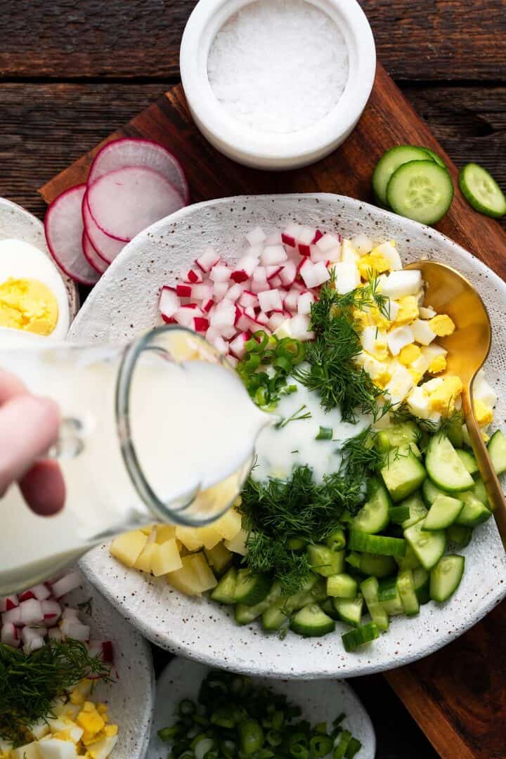 Okroshka Recipe (Refreshing Russian Cold Soup) - An Edible Mosaic™