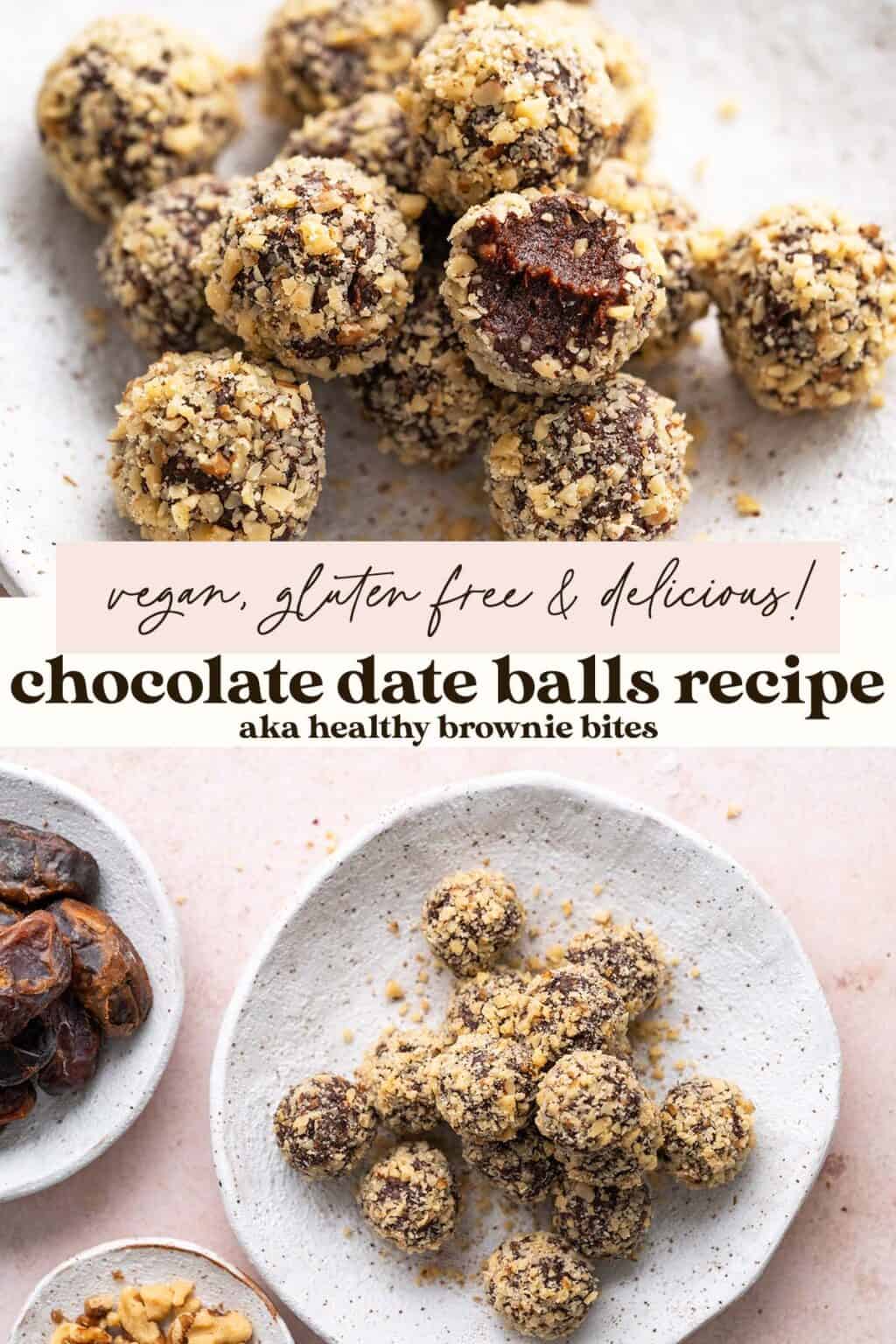 15 Minute Easy Chocolate Date Balls Recipe {video} - An Edible Mosaic™