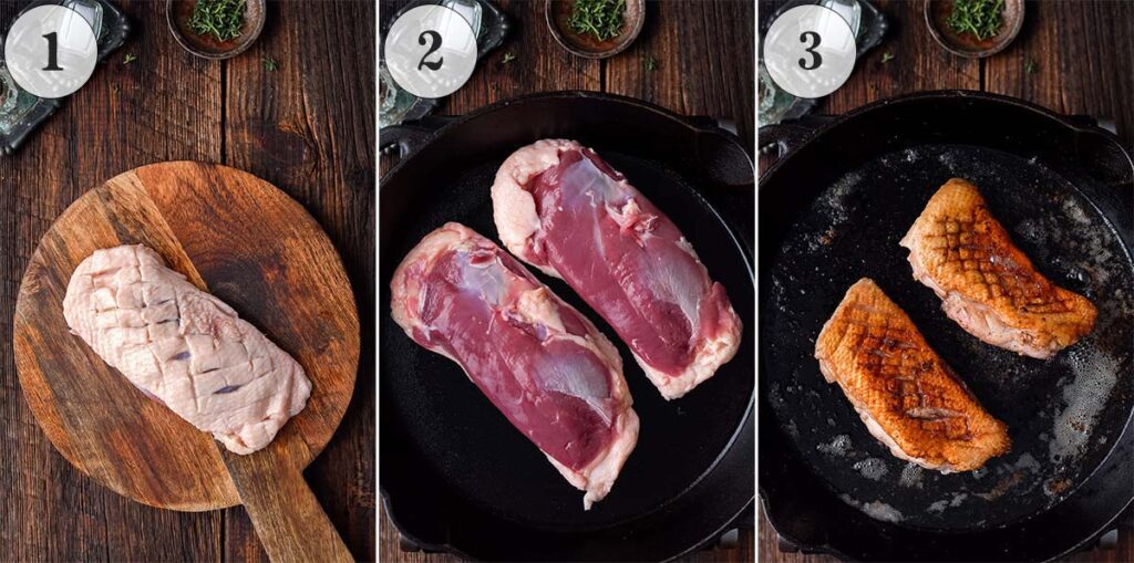Pan Seared Duck Breast Recipe with Cherry Sauce - An Edible Mosaic™