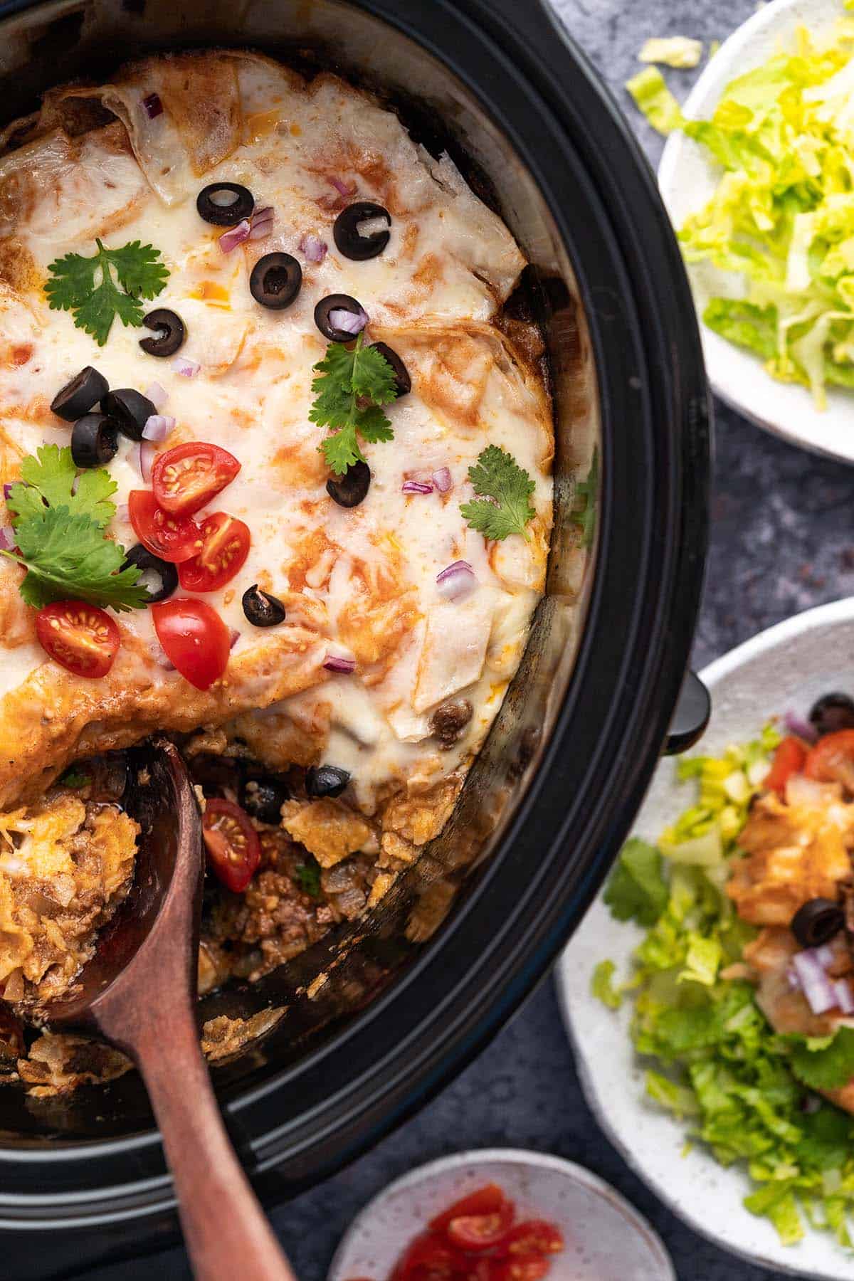 The Best Crockpot Enchiladas An Edible Mosaic™