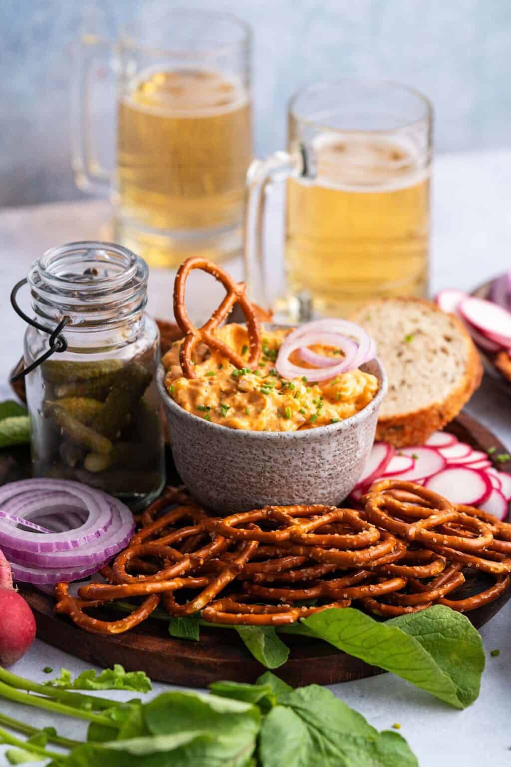 Obatzda Recipe (Easy German Beer Cheese Dip) {video} - An Edible Mosaic™