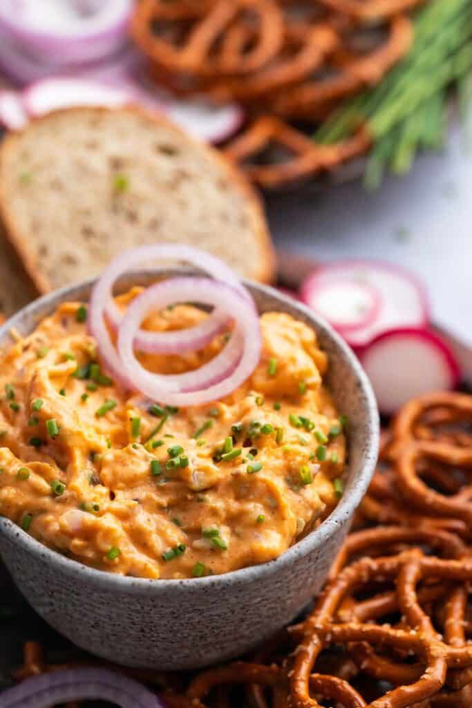 Obatzda Recipe (Easy German Beer Cheese Dip) {video} - An Edible Mosaic™