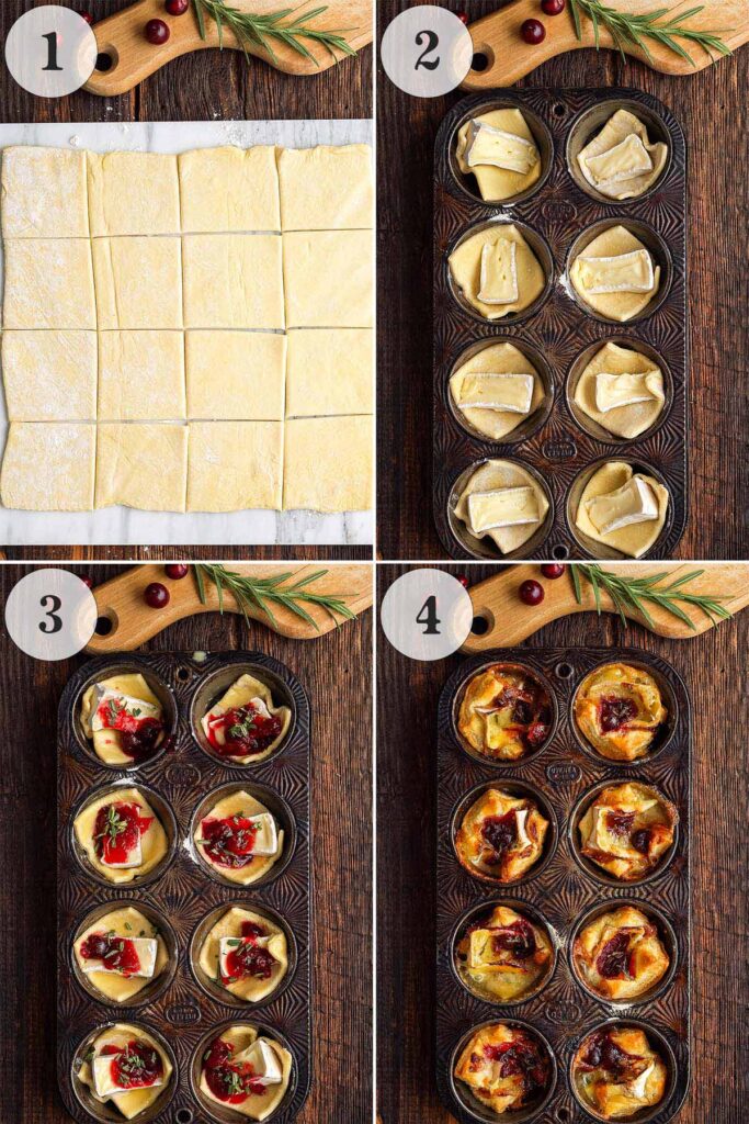 EASY Cranberry Brie Bites with Puff Pastry - An Edible Mosaic™