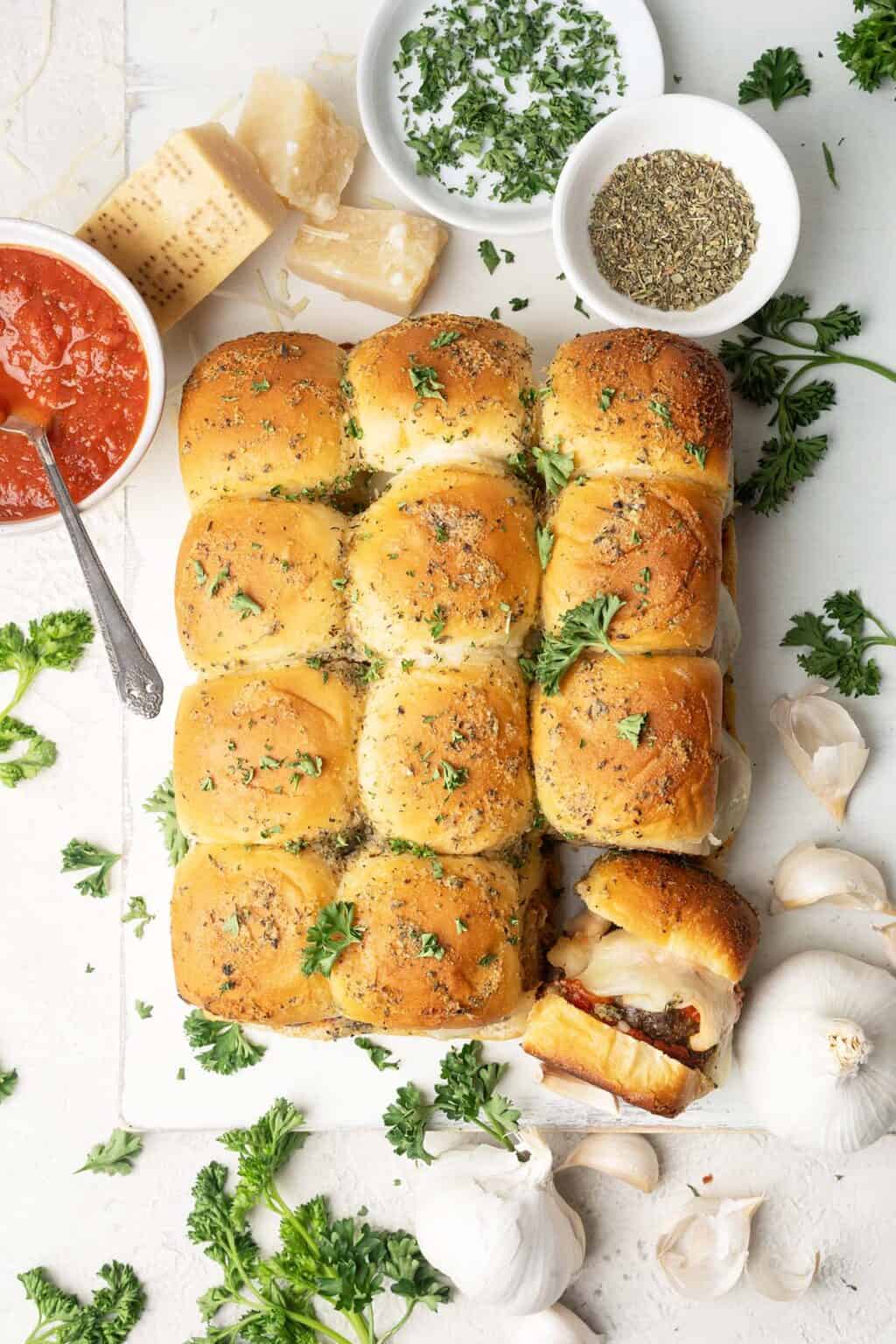 Easy From Scratch Meatball Sliders Recipe on Hawaiian Rolls - An Edible ...