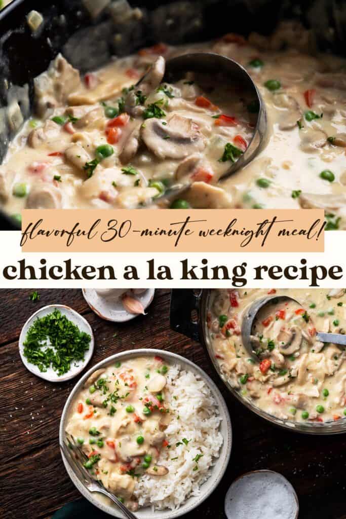 Simple Chicken a la King Recipe - An Old-Fashioned Favorite {video ...