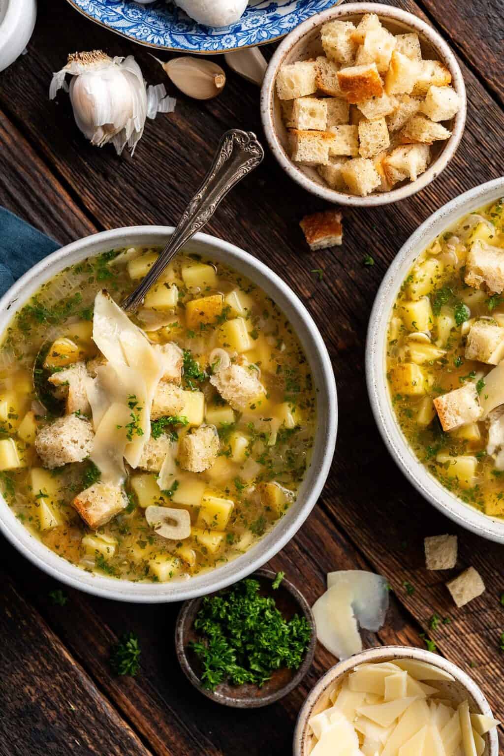 Authentic Česnečka (Czech Garlic Soup or Hangover Soup) {video} - An ...
