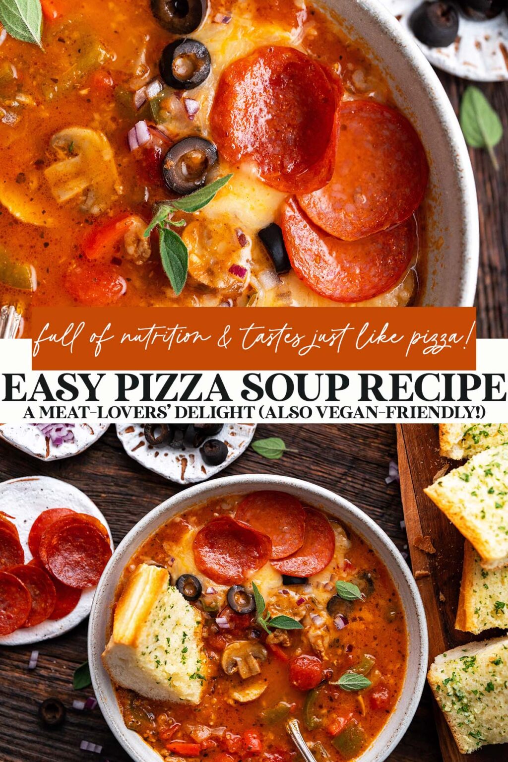 Easy Pizza Soup Recipe - An Edible Mosaic™