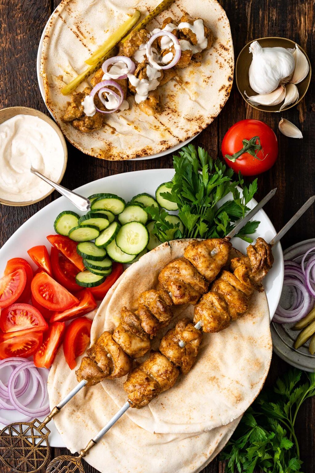 Chicken Shawarma Kebabs Recipe - An Edible Mosaic™