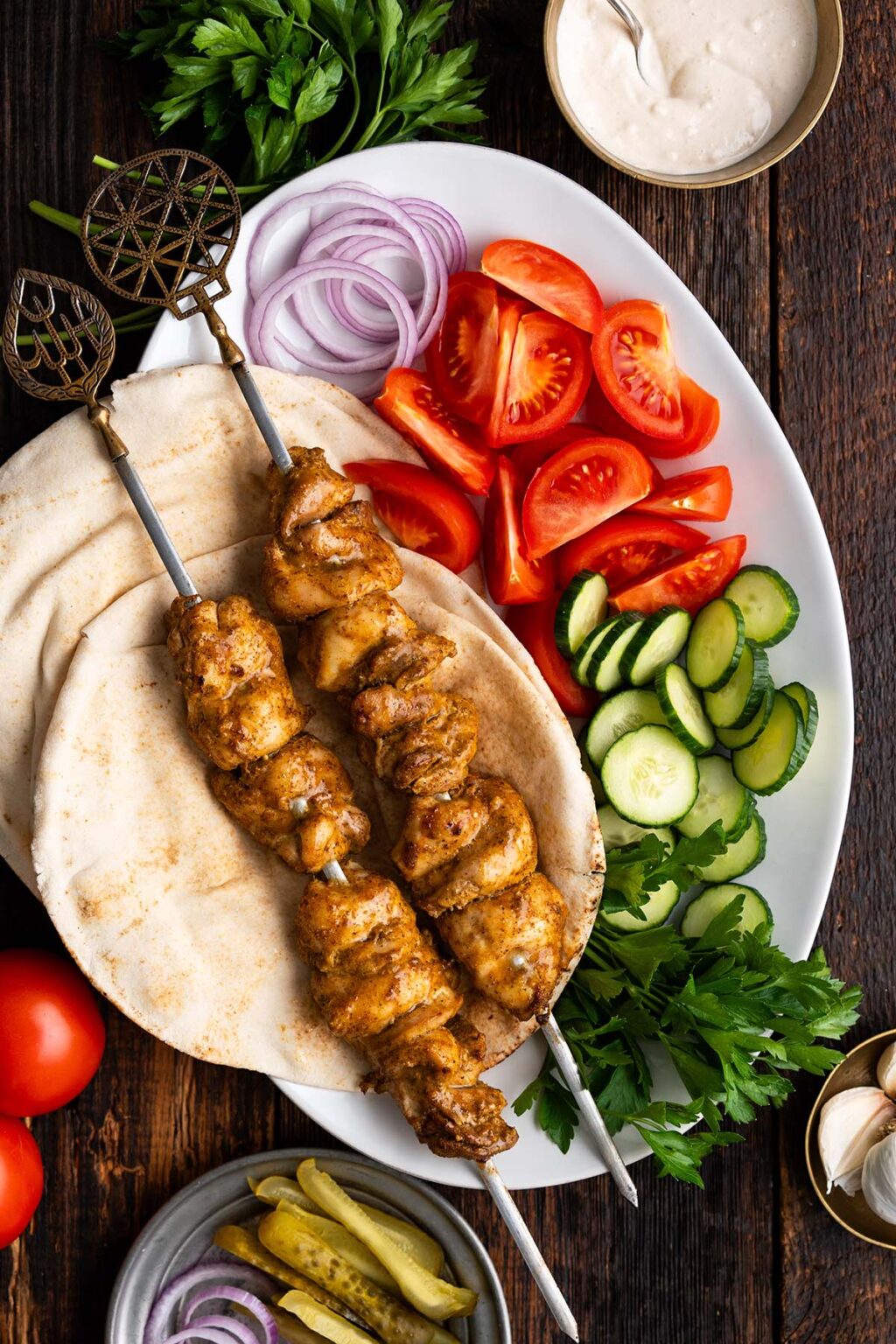 Chicken Shawarma Kebabs Recipe - An Edible Mosaic™