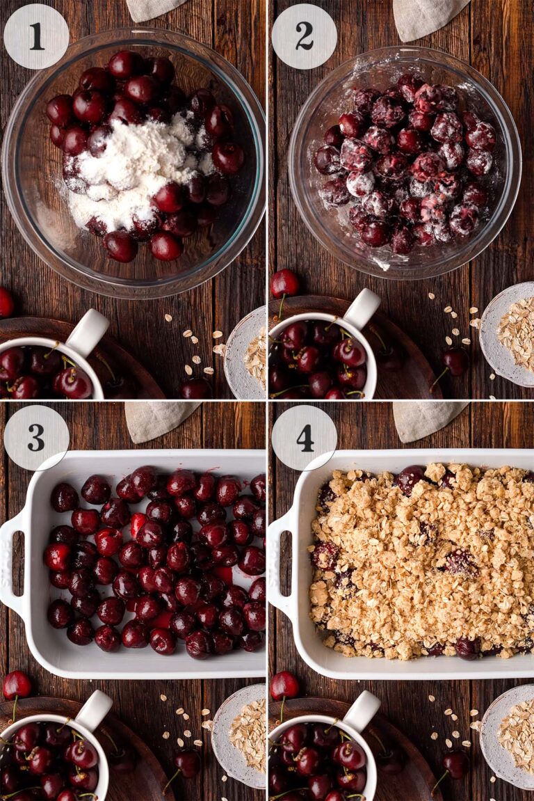 Cherry Crisp Recipe (With Fresh or Frozen Cherries!) - An Edible Mosaic™