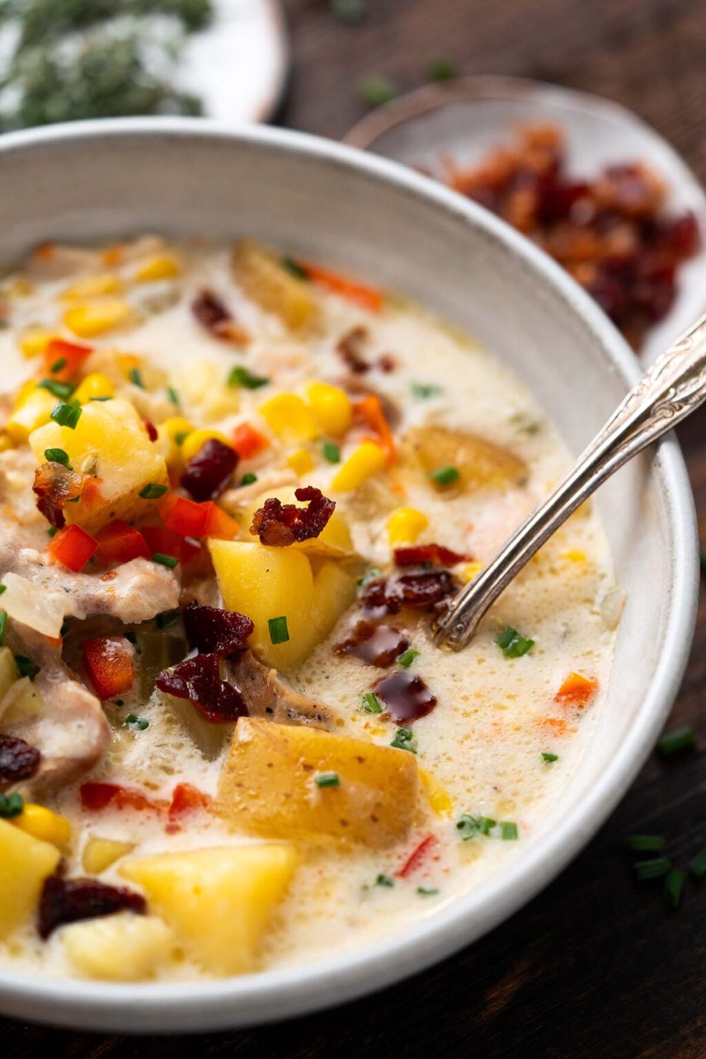Crockpot Chicken Corn Chowder Recipe - An Edible Mosaic™