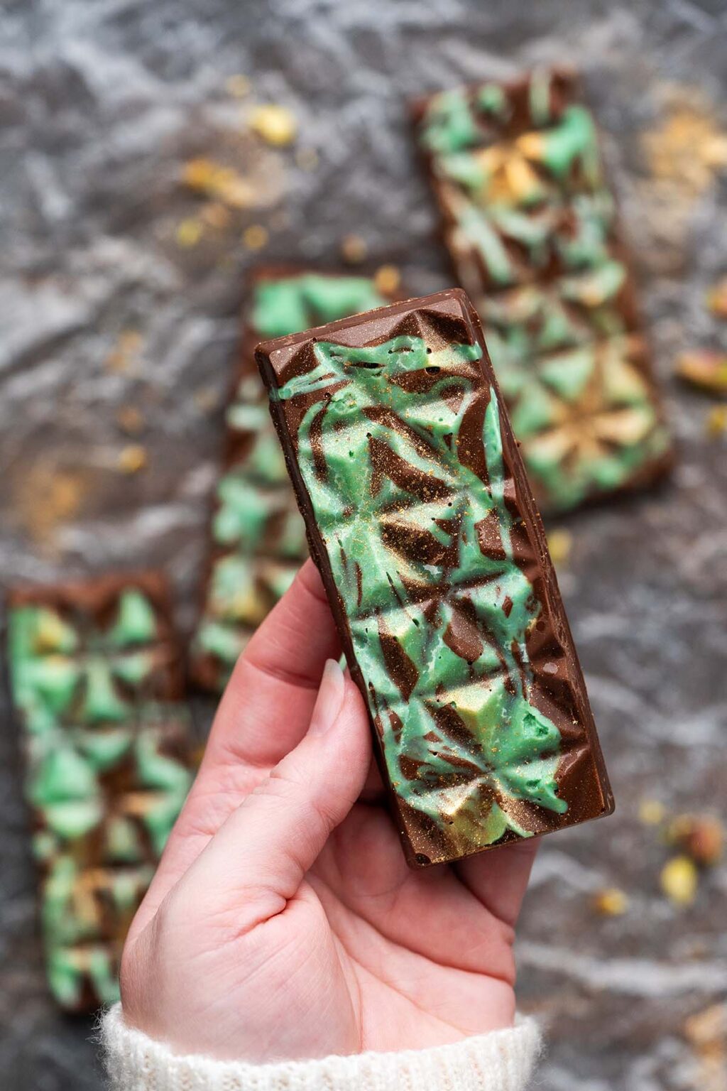 Knafeh Chocolate Bar (Dubai Pistachio Chocolate Bar) - An Edible Mosaic™